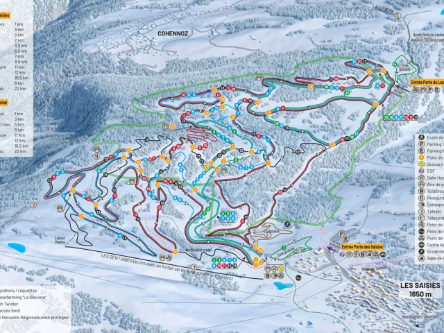 Domaine de ski de fond, ski nordique, biathlon des Saisies label Nordic ...